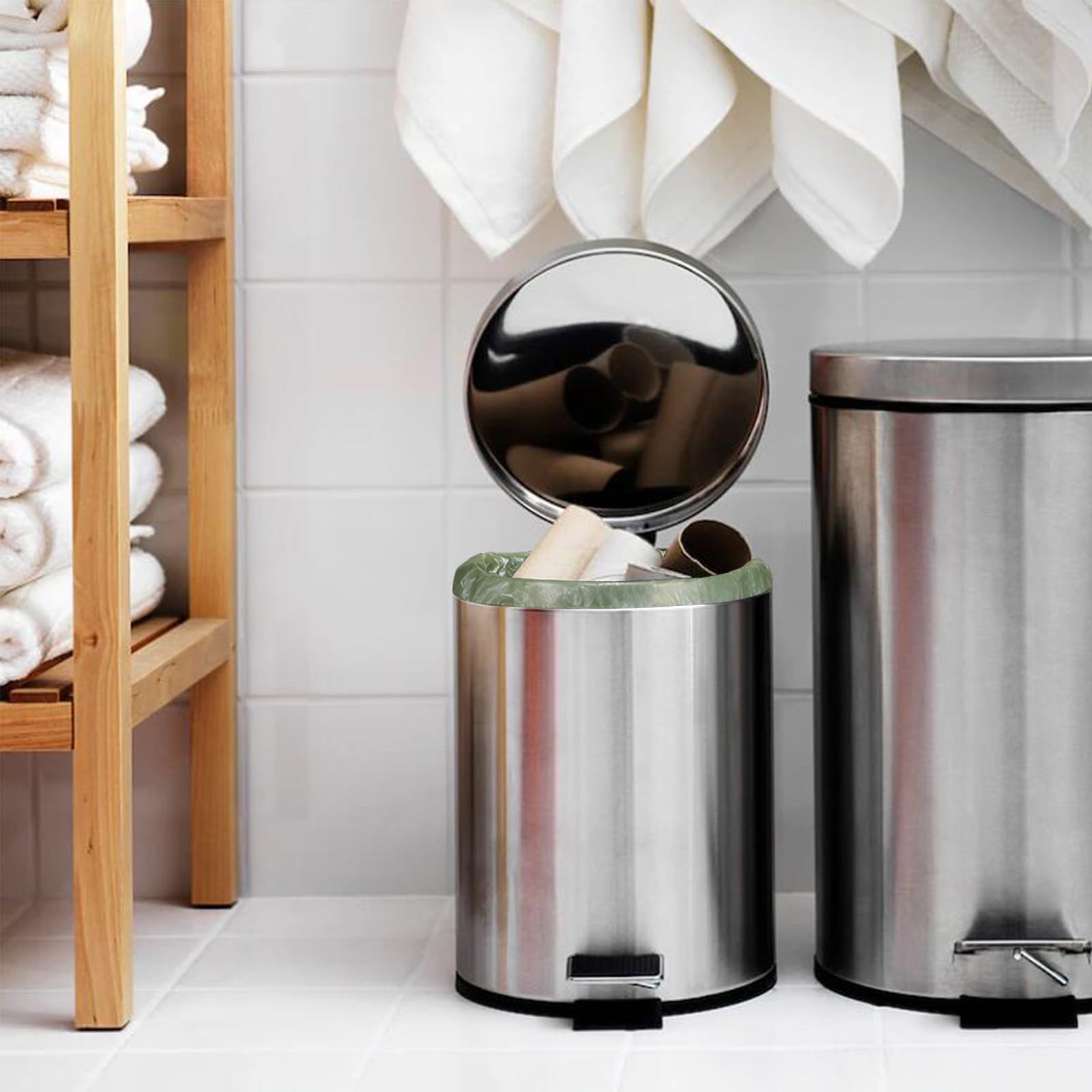 Small Trash Bags 125 Count, Zeuste No-Tearing 2.6-3 Gallon Trash Bag 70% PCR Content Drawstring Small Trash Bags Bathroom Trash Bags Separated Unscented 2 Gallon Trash Bag for Office, Kitchen, Pet