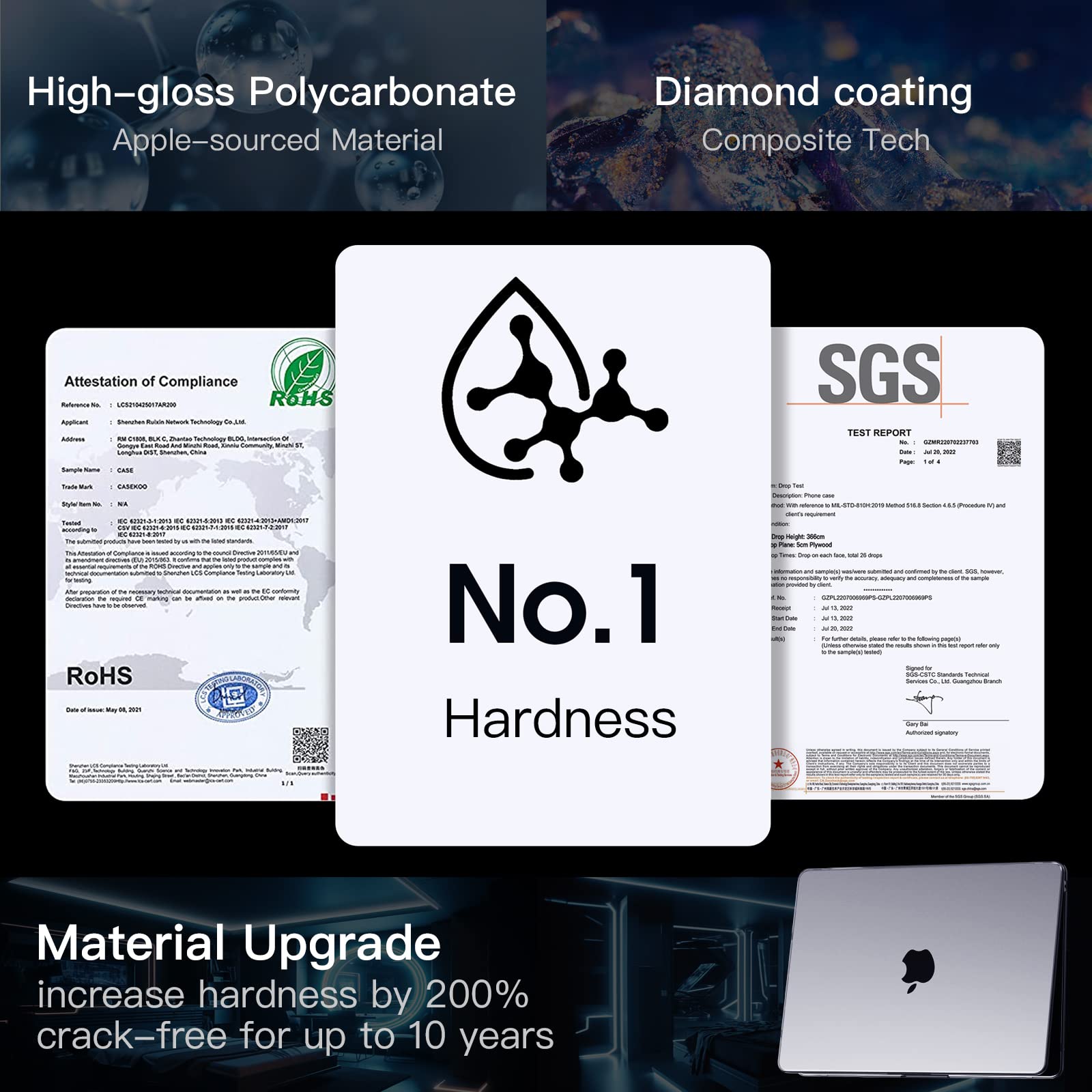 Soonjet Invisible Armor Compatible for MacBook Air 13 inch Case & Polishing Cloth