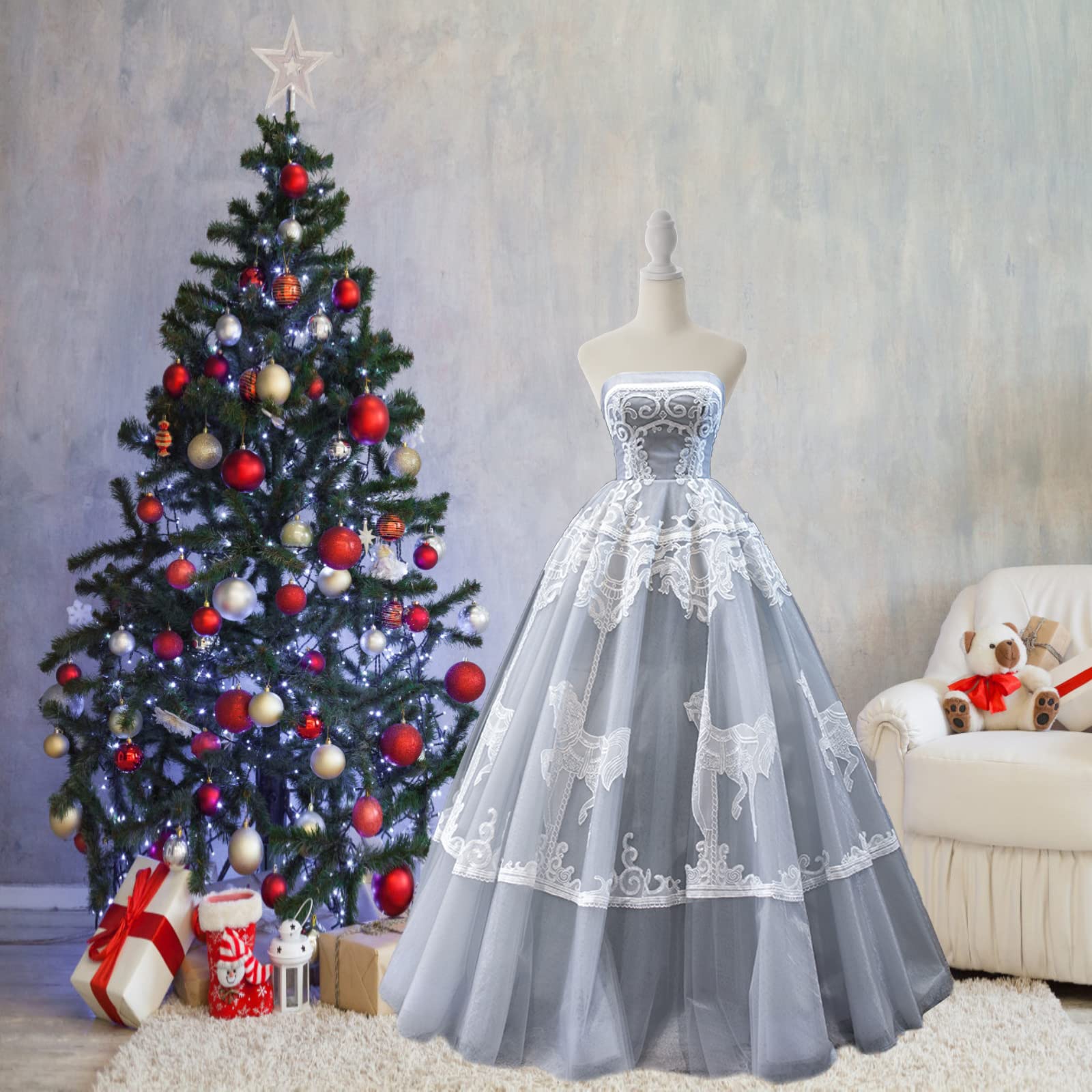 Mannequin Body Torso Tripod Stand Dress Form 58-67 Inch Height Adjustable Manikin Body Female