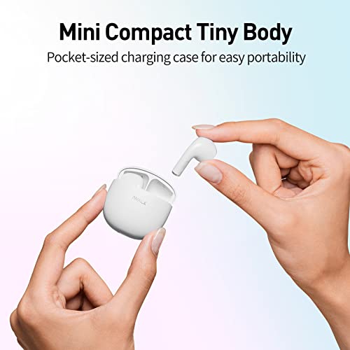 iWALK Amour Wireless Earbuds for Small Ears Women, 3g Light Weight Bluetooth Earbuds 5.2 HiFi Stereo with Noise Cancelling Microphone, Bluetooth Earphones for Sports and Working
