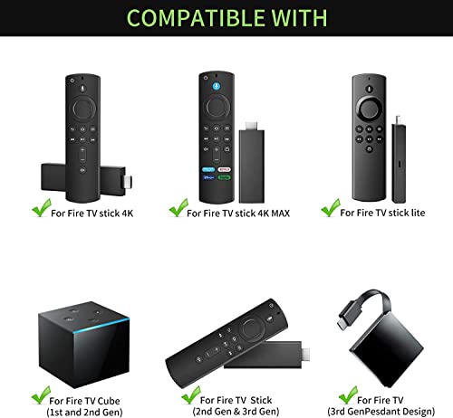 Replacement Voice Remote L5B83G (3rd GEN) fit for Fire TV Stick (2nd Gen, 3rd Gen, Lite, 4K), Fire TV Cube (1st Gen & 2nd Gen), and Fire TV (3rd Gen, Pendant Design)