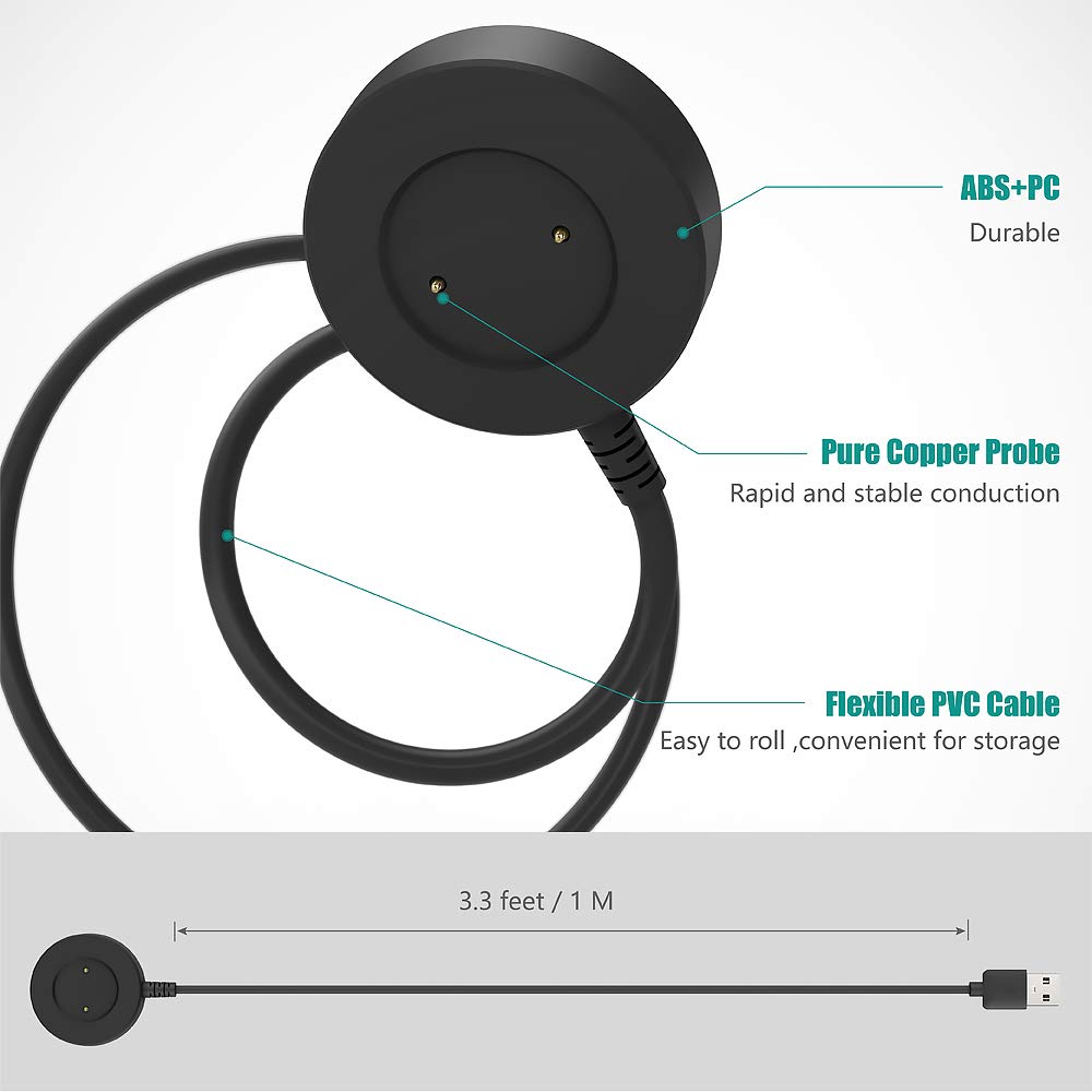 TUSITA Charger Compatible with Huawei Watch GT, GT2, GT 2e | Honor Watch Magic 1 2 | Honor Watch GS Pro,Dream - 1M