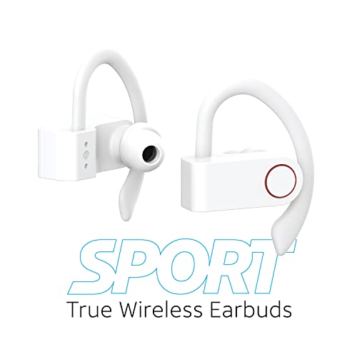 AT&T ST30-WHT Sport in-Ear True Wireless Stereo Bluetooth Earbuds with Microphone (White)