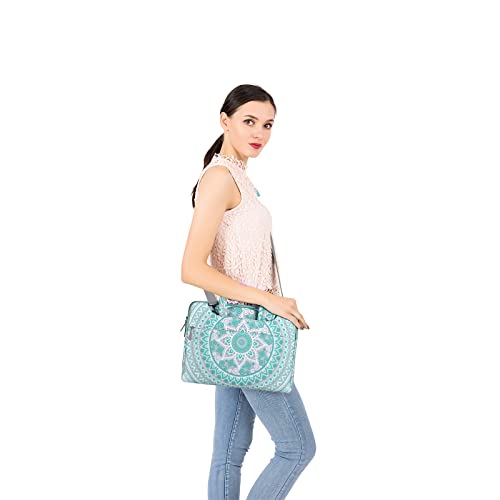 MOSISO Laptop Shoulder Bag Compatible with MacBook Air/Pro,13-13.3 inch Notebook,Compatible with MacBook Pro 14 inch 2023-2021 A2779 M2 A2442 M1, Carrying Briefcase Handbag Sleeve Mandala MO-MDL001