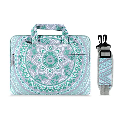 MOSISO Laptop Shoulder Bag Compatible with MacBook Air/Pro,13-13.3 inch Notebook,Compatible with MacBook Pro 14 inch 2023-2021 A2779 M2 A2442 M1, Carrying Briefcase Handbag Sleeve Mandala MO-MDL001