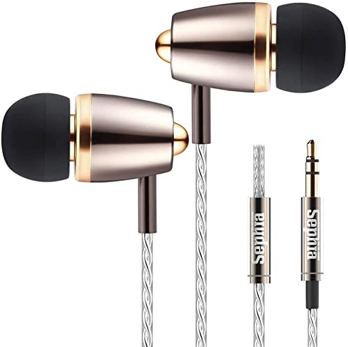 sephia SP1020 Earbuds in Ear Headphones Wired Earphones with Tangle Free Cord Case HD Bass Noise Isolating Ear Buds 3.5 mm Plug