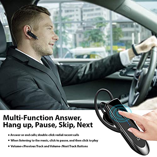 Tek Styz Headset Compatible with Google Pixel 4a in Ear Bluetooth 5.0 Wireless Earpiece, IPX3 Waterproof, 24h Dual Microphones, Noise Reduction (Black/Silver)