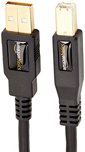 Amazon Basics USB 2.0 Printer Cable - A-Male to B-Male Cord - 6 Feet (1.8 Meters), Black