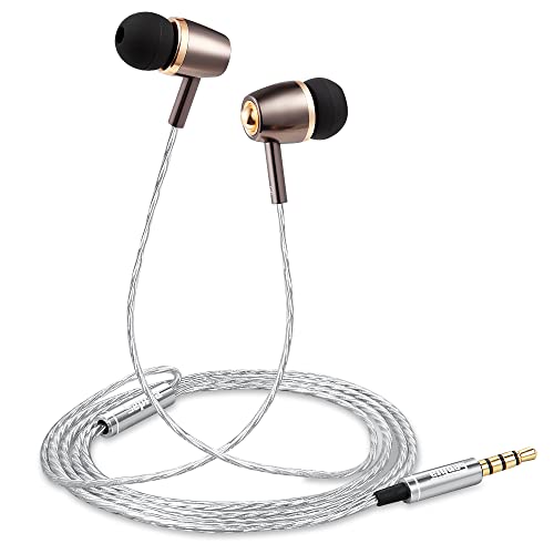 sephia SP1020 Earbuds in Ear Headphones Wired Earphones with Tangle Free Cord Case HD Bass Noise Isolating Ear Buds 3.5 mm Plug