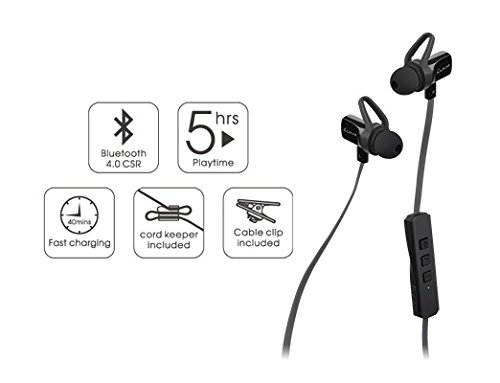 Thermaltake LUXA2 Lavi O Wireless Bluetooth 4.0 Sweatproof Sports In-Ear Earbuds Headphone AD-HDP-PCLOBK-00