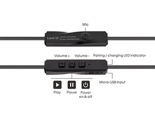 Thermaltake LUXA2 Lavi O Wireless Bluetooth 4.0 Sweatproof Sports In-Ear Earbuds Headphone AD-HDP-PCLOBK-00