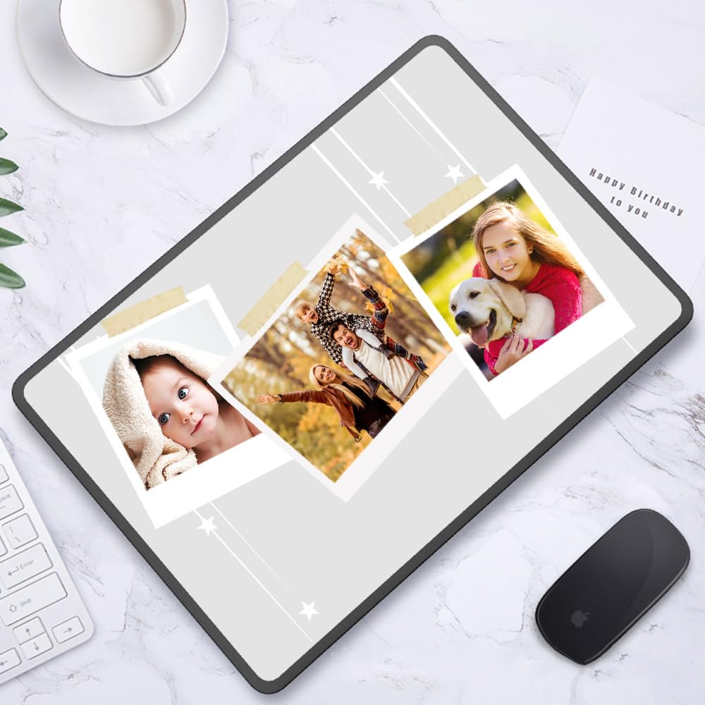 Create Persoanlize Case for MacBook Air 13 Inch A2337 M1/M2 Retina A2179/A1932 (2020 2019 2018) Customize Photos Pictures Collage Clear Hard Shell/Black Edge Cover 13" with Touch ID