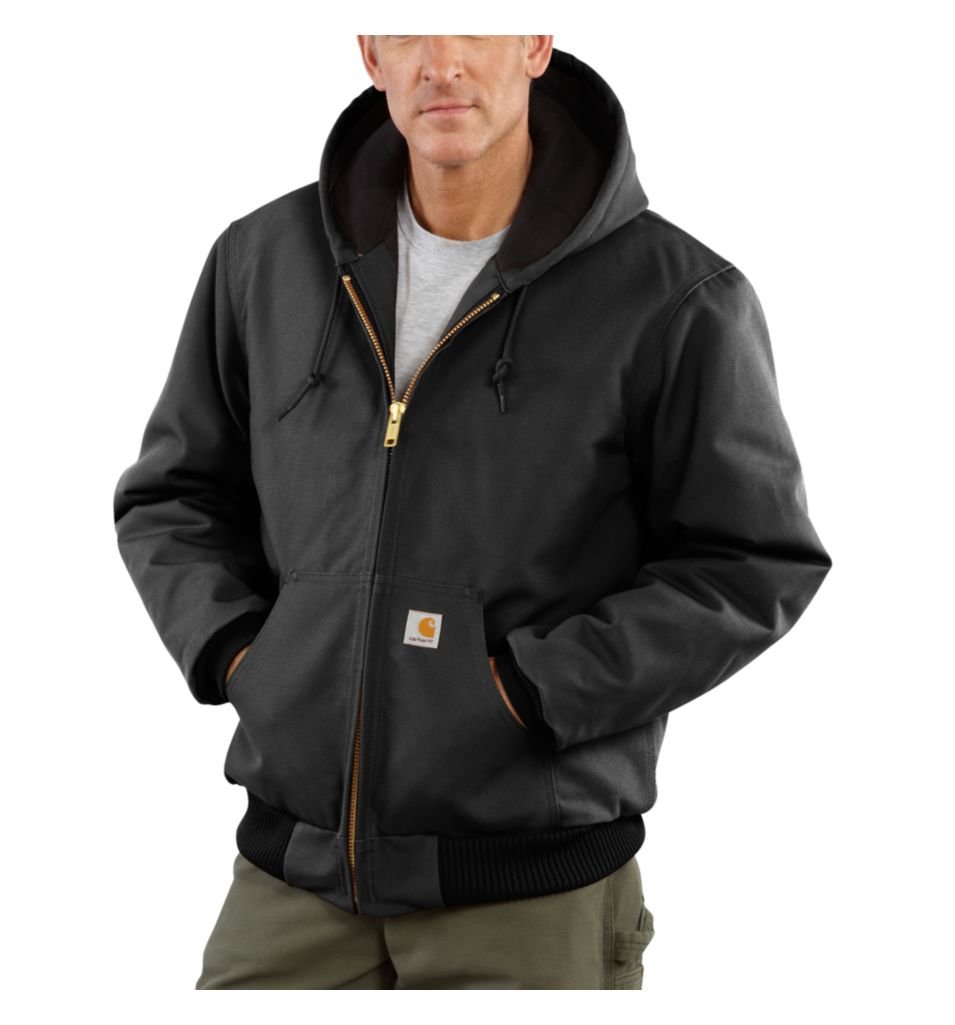 CarharttmensLoose Fit Firm Duck Insulated Flannel-Lined Active Jacket (Big & Tall)Black4X-Large/Tall