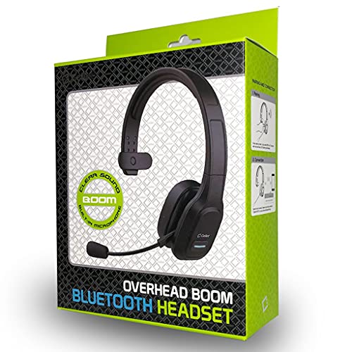 Work PRO Wireless Headset for Samsung Galaxy A11/A51/A71/5G/71s 5G UW with Boom Dual V5.0 Bluetooth Plus 3.5mm 1/8 Backup Cable (Black)