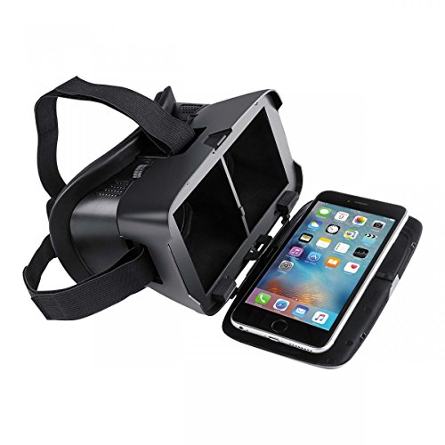 STEREN MOV-055 VR Goggles VR Headset with Bluetooth Remote Control for Smart Phones Black with Silver