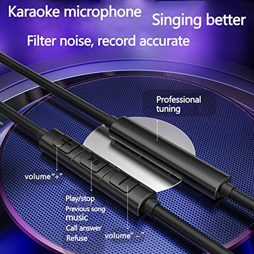in-Ear Earbud Headphones with Mic,Wired Ear Buds High Resolution Earbuds Wired Noise Isolating Lightweight Earphones with Volume Control 3.5mm Jackwired Ear Buds (Black)
