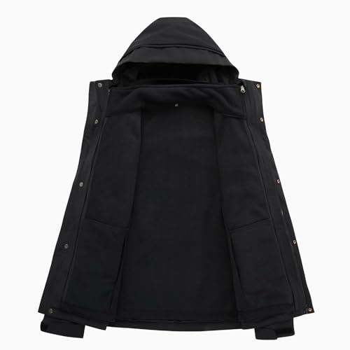 Long Hooded Ski Jacket for Men 3 in 1 Waterproof Snow Coat Winter Warm Mountain Windbreaker Outdoor Raincoat