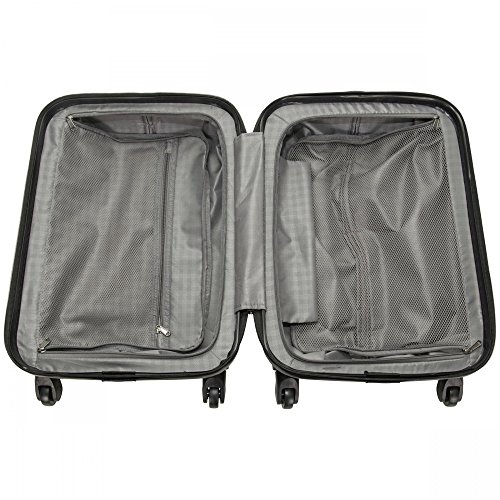 Ben Sherman Nottingham Lightweight Hardside 4-Wheel Spinner Travel Luggage, Navy, 20-Inch Carry On