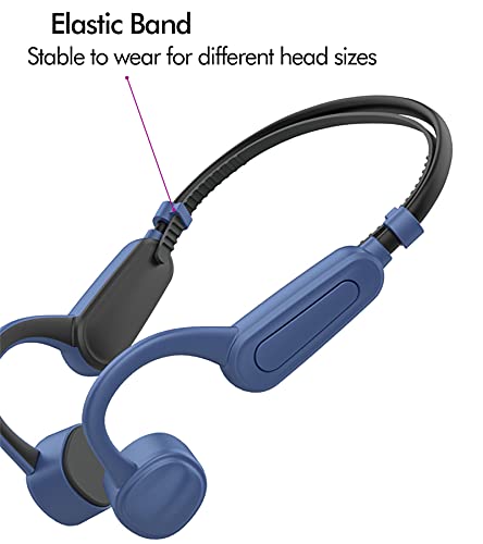 IP68 Underwater Waterproof Swimming Headset Bone Conduction Earphone with MP3 and Bluetooth for Swimmers Open-Ear Elastic Band (Black)