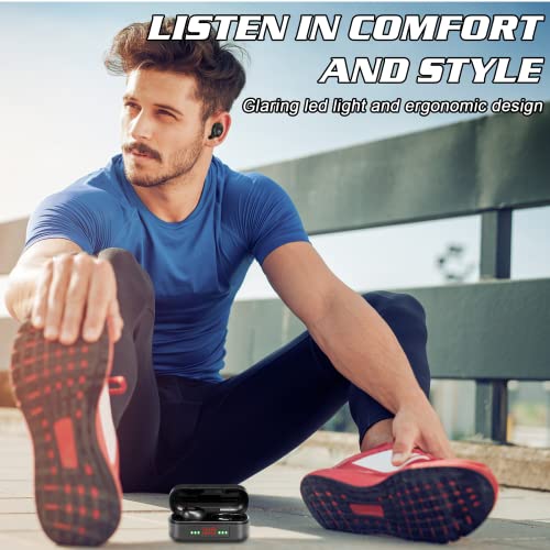 Wireless Earbuds Bluetooth 5.0 Headphones with Digital LED Display Charging Case Stereo Mini Earphones in Ear Headset Waterproof for Oppo A15