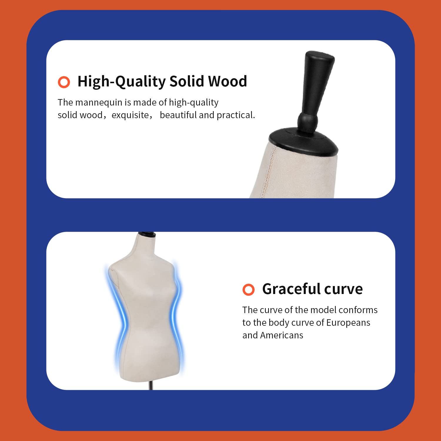 Sewing Mannequin Torso Manikin Dress Form 53-67 Inch Height Adjustable Female Retail Mannequin Dress Model Display Torso Body Tripod Stand Clothing Forms