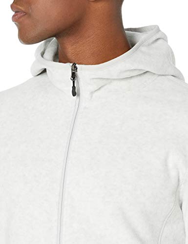 Amazon Essentials Men's Long-Sleeve Hooded Full-Zip Polar Fleece Jacket, Light Grey Heather, X-Large