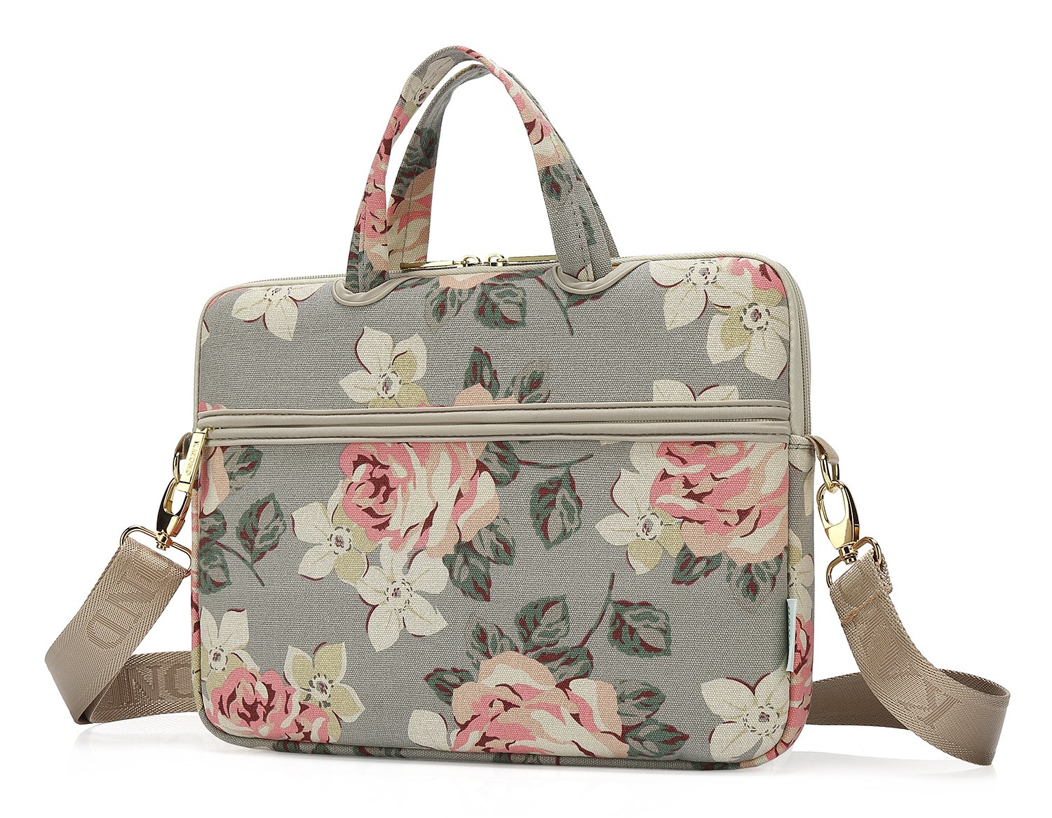 kayond White Rose Patten water resistant Laptop Shoulder Messenger Bag Case Sleeve for 12 Inch 13 Inch Laptop,Laptop Briefcase