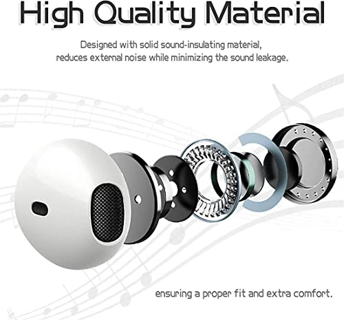 USB C Headphones,Type C Earphones in-Ear Wired Headphones with Mic and Volume Control,HiFi Stereo Noise, Compatible with iPad Pro,Huawei P30/Mate 30,Samsung S20/S21,Google Pixel 4XL,One Plus 6T