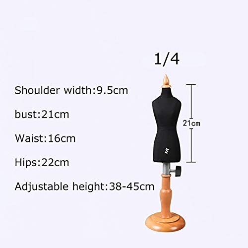 Tailors Dummy Mannequins Mini Dressmakers Dummy Famale, Tailor Mannequin Doll Dress Form Display, 1:4 Scale Dollhouse Accessories Decoration Dressform Mannequin