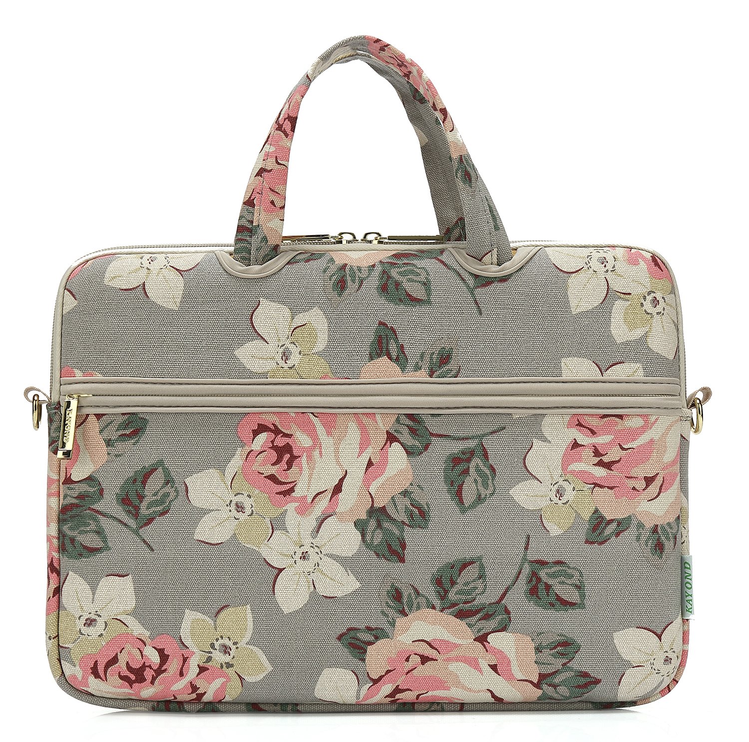 kayond White Rose Patten water resistant Laptop Shoulder Messenger Bag Case Sleeve for 12 Inch 13 Inch Laptop,Laptop Briefcase