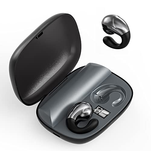 Skicuwim Open Ear Headphones Wireless Earbuds Bluetooth Earbuds Sport Earbuds Running Earbuds Music Earbuds,Clip-on Earphones,Headphones for Small Ear.not in Your Ear