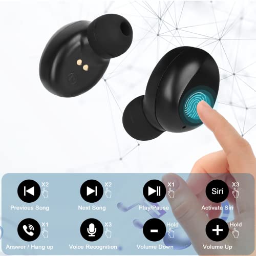 Wireless Earbuds Bluetooth 5.0 Headphones with Digital LED Display Charging Case Stereo Mini Earphones in Ear Headset Waterproof for Oppo A15
