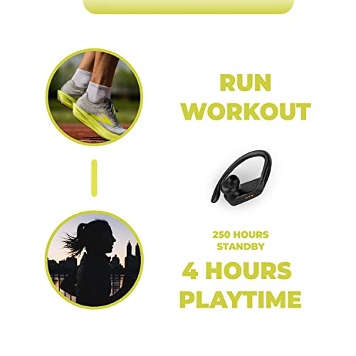 Ardorup Wireless Earbuds for Gym Athletics and Runners - with Waterproof and sweatproof Technology - Men and Women - Grips