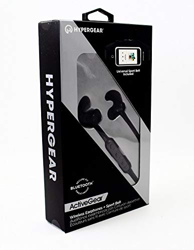 HyperGear [2X Complete Pairs] Sports WaistBand Phone Holder+Wireless Earphone [Gym,Hiking,Walking] Compatible for iPhones + Most Cellular Phone Brands