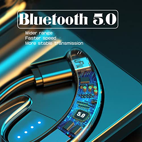 Bone Conduction Headphones Bluetooth Open Ear Headphones Open air Headphones IPX5 Waterproof Headphones (Black)