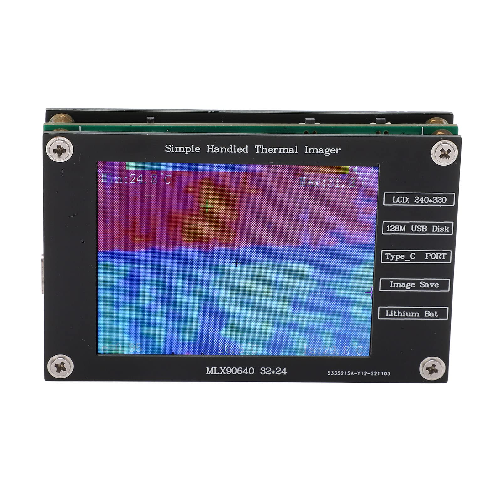 Thermal Imager Infrared Camera Digital Handheld Portable Multifunctional Thermal Imaging Camera 2.8in LCD Screen 320x240 Displays ‑40℃ to +300℃