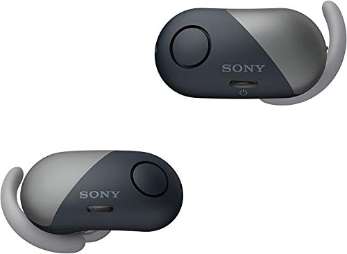 Sony True Wireless Earbuds, Bluetooth Earbuds Noise Cancelling, Sports Workout Ear Buds with Microphone, Sweatproof Sport Earphones, Extra BASS WF-SP700N/B (Black)