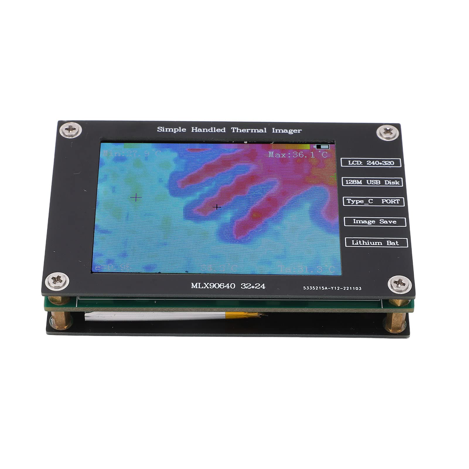 Thermal Imager Infrared Camera Digital Handheld Portable Multifunctional Thermal Imaging Camera 2.8in LCD Screen 320x240 Displays ‑40℃ to +300℃