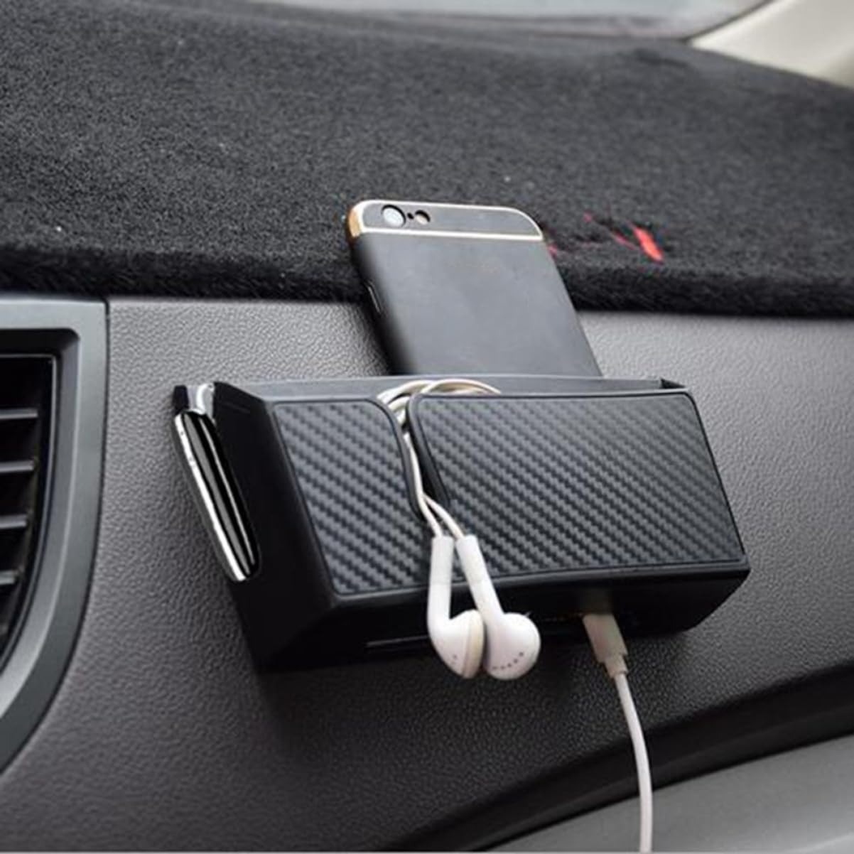 GRIRIW dashboard phone holder dash phone holder cell phone holder for car cars car Dashboard Pocket car organizer phone case charging port phone stand glove box Telephone Multifunction