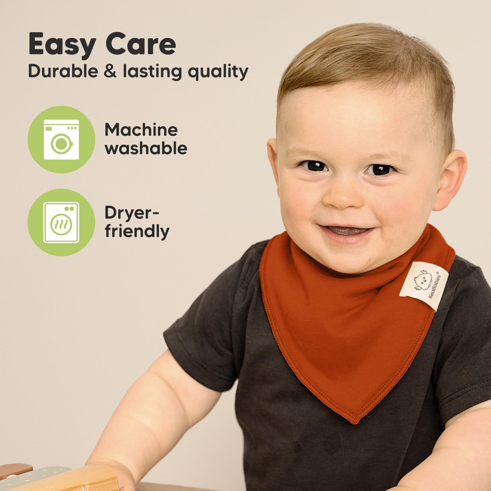8-Pack Organic Baby Bandana Bibs for Girls - Super Absorbent Triangle Baby Bibs for Drooling and Teething Infant, 100% Cotton Extra Soft for Newborn, Infant 0-36 Months (Hunter)