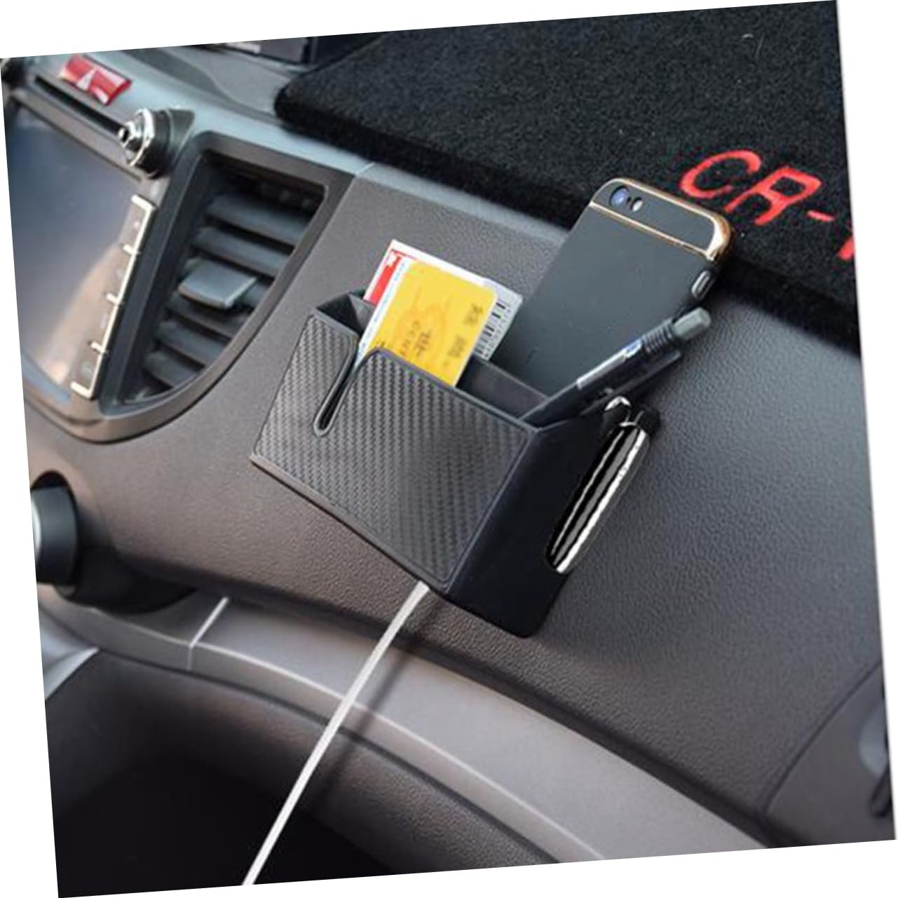 GRIRIW dashboard phone holder dash phone holder cell phone holder for car cars car Dashboard Pocket car organizer phone case charging port phone stand glove box Telephone Multifunction