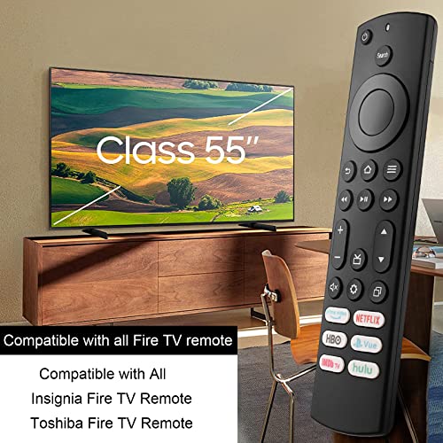 Replacement Remote for All Toshiba Fire TVs and Insignia Fire/Smart TVs with 6 Shortcut Buttons Netflix, Prime Video, ImdbTV, Hulu and More.