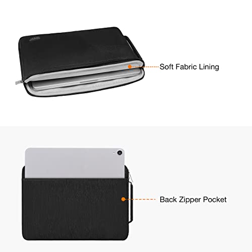 MOSISO Laptop Shoulder Bag Compatible with MacBook Air/Pro,13-13.3 inch Notebook,Compatible with MacBook Pro 14 2023-2021 A2779 M2 A2442 M1, Polyester Briefcase Sleeve with Side Handle, Black