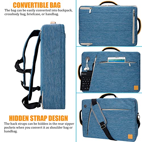 Hybrid Laptop Shoulder Bag Briefcase for MacBook Pro 14 inch, iPad Air 13/Pro 13 inch, 13.5 inch Surface Laptop/Book, Dell XPS 13, ThinkPad X1 Carbon