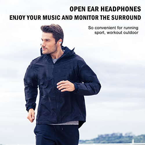 Mini Wireless Ear Clip Bone Conduction Earbuds Open Ear Headphones Bluetooth for Android iPhone, Clip On Sport Wireless Earbuds Waterproof Outer Headphones for Cycling Running Workout Ear Buds