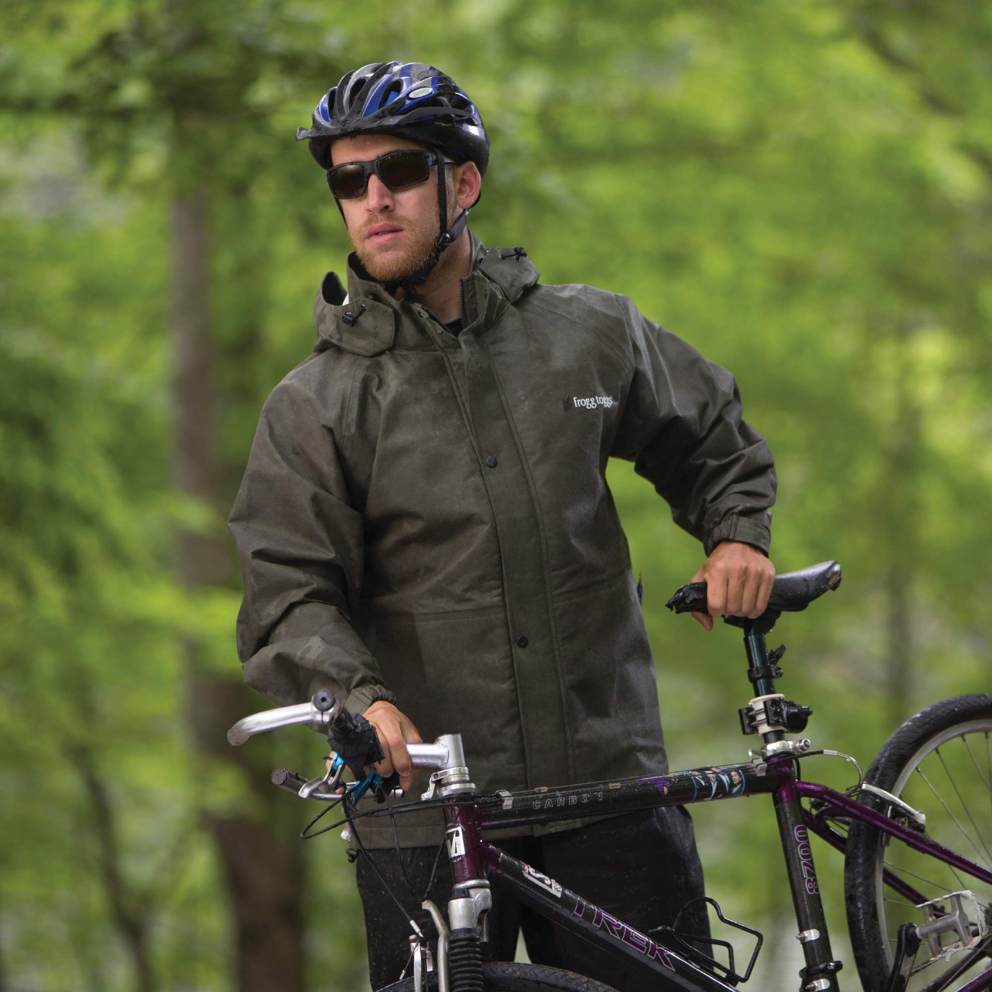 FROGG TOGGS Men's Standard Classic All-Sport Waterproof Breathable Rain Suit, Black/Black, Large
