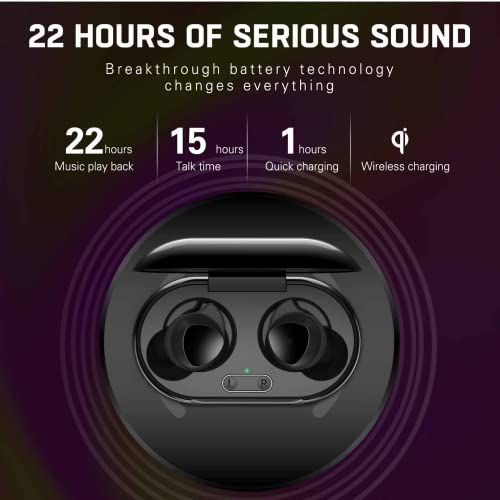 UrbanX Street Buds Plus for Sony Xperia 1 III - True Wireless Earbuds w/Hands Free Controls (Wireless Charging Case Included) - Black