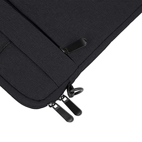 13 Inch Laptop Sleeve Shoulder Bag Compatible with MacBook 13.6" M2 A2681, 13.3 Air Pro M1/M2 A2338 A2337, 13.3" Chromebook Notebook Messenger Bag Carrying Case Briefcase for Men Women, Black