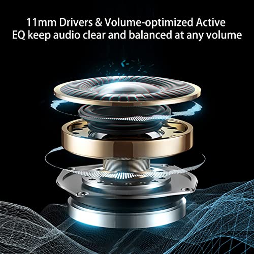 Dem.Lorida Wireless Earbuds Bluetooth 38hrs Play T60 Back Sport Earphones with LED Display Over-Ear Buds with Earhooks with Mic for Sport Running Workout Black