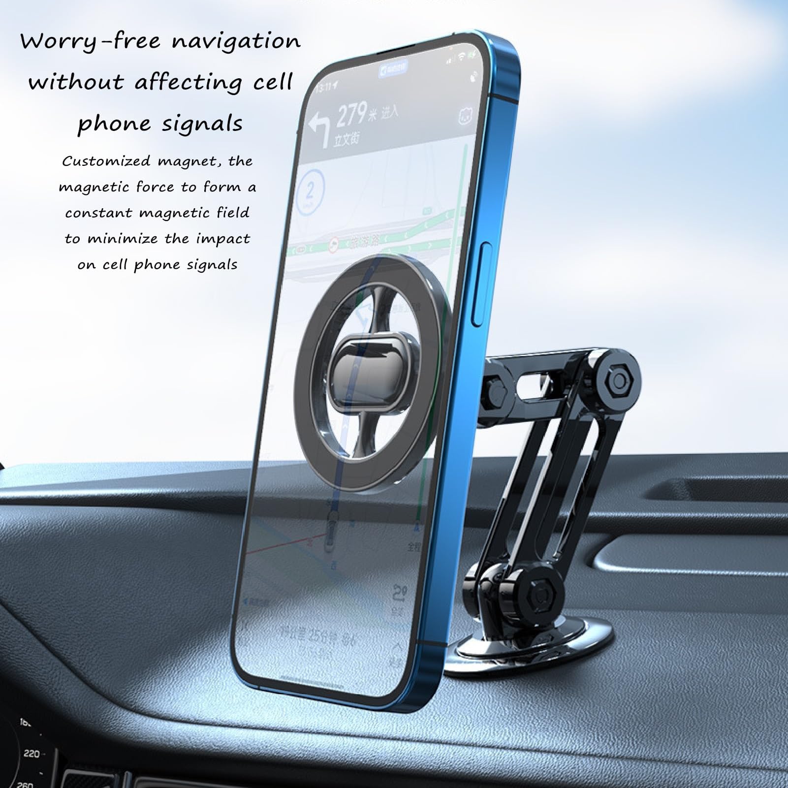 rpuw Mamox Phone Holder, Universal 360°Pro, Mamox Robotic Arm Phone Holder, Mamox Car Phone Holder, Mamox Phone Mount, Mamox Cell Phone Holder (Silver)